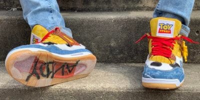 Artist creates custom Toy Story 4 themed sneakers that Woody would ...
