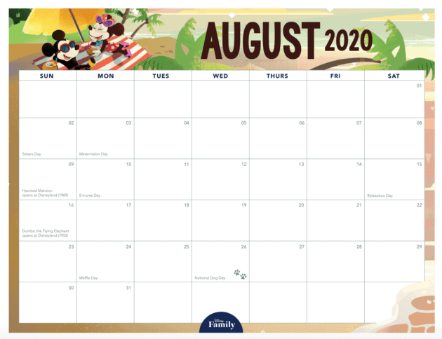 Start The New Year With This Printable 2020 Disney Calendar