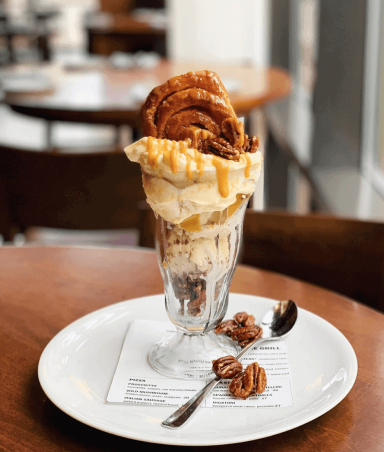 Sweet Treat Alert: This Sundae Features An Entire Sticky Bun On Top