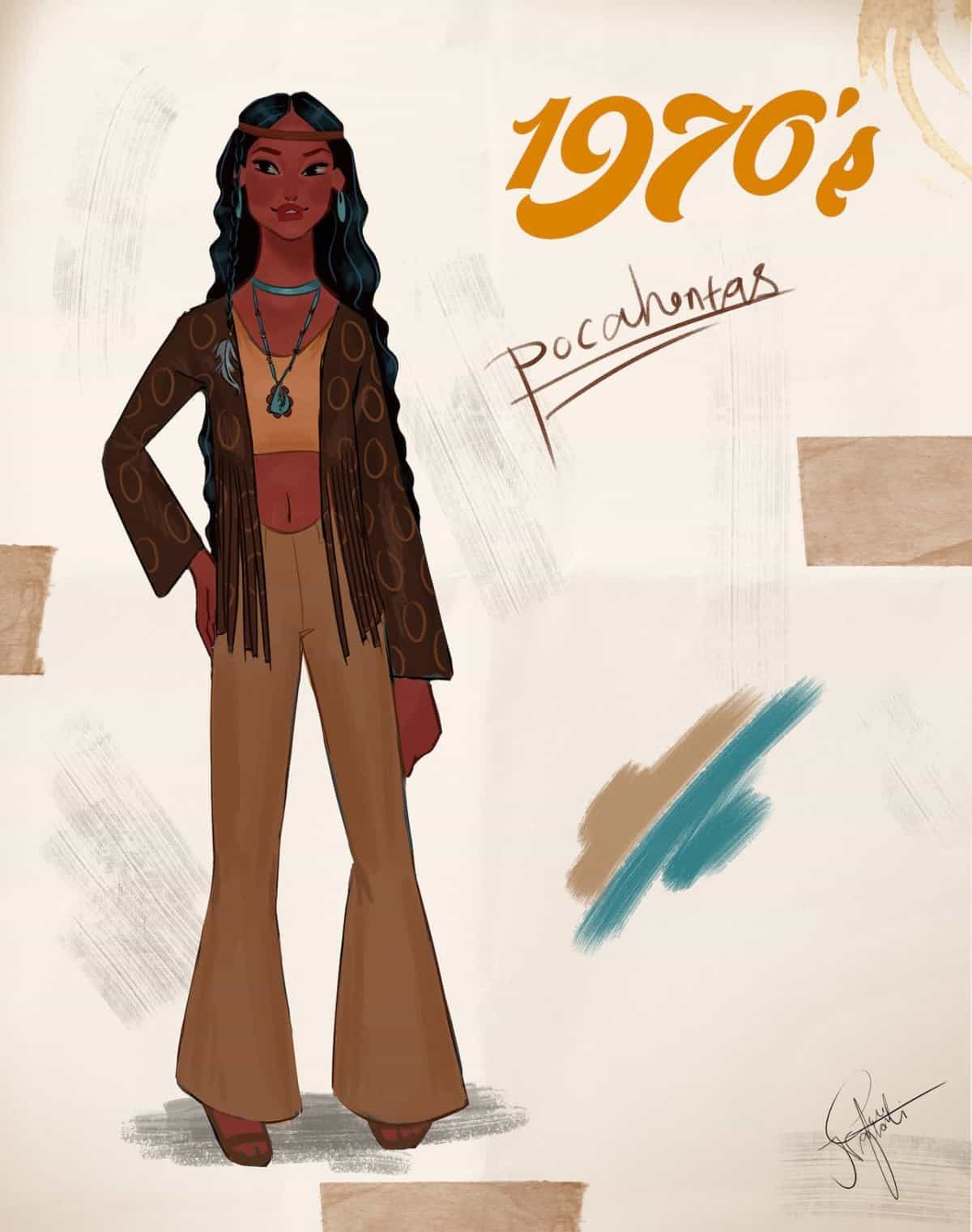 An Artist's Take on Disney Princesses Through the Decades