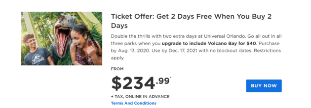 Universal's Latest Ticket Deal Gives You Two Days in the Park FOR FREE!