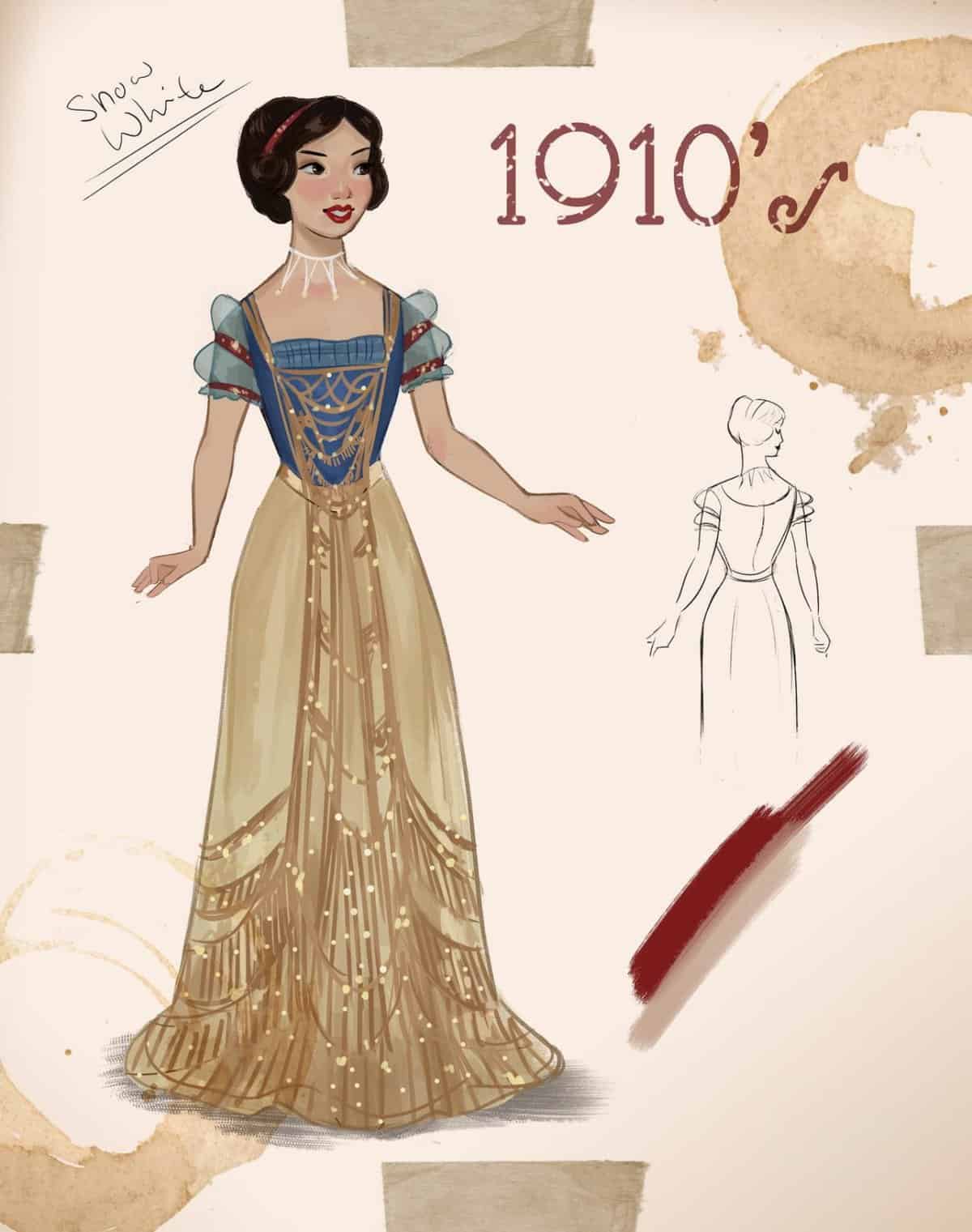 An Artist's Take on Disney Princesses Through the Decades