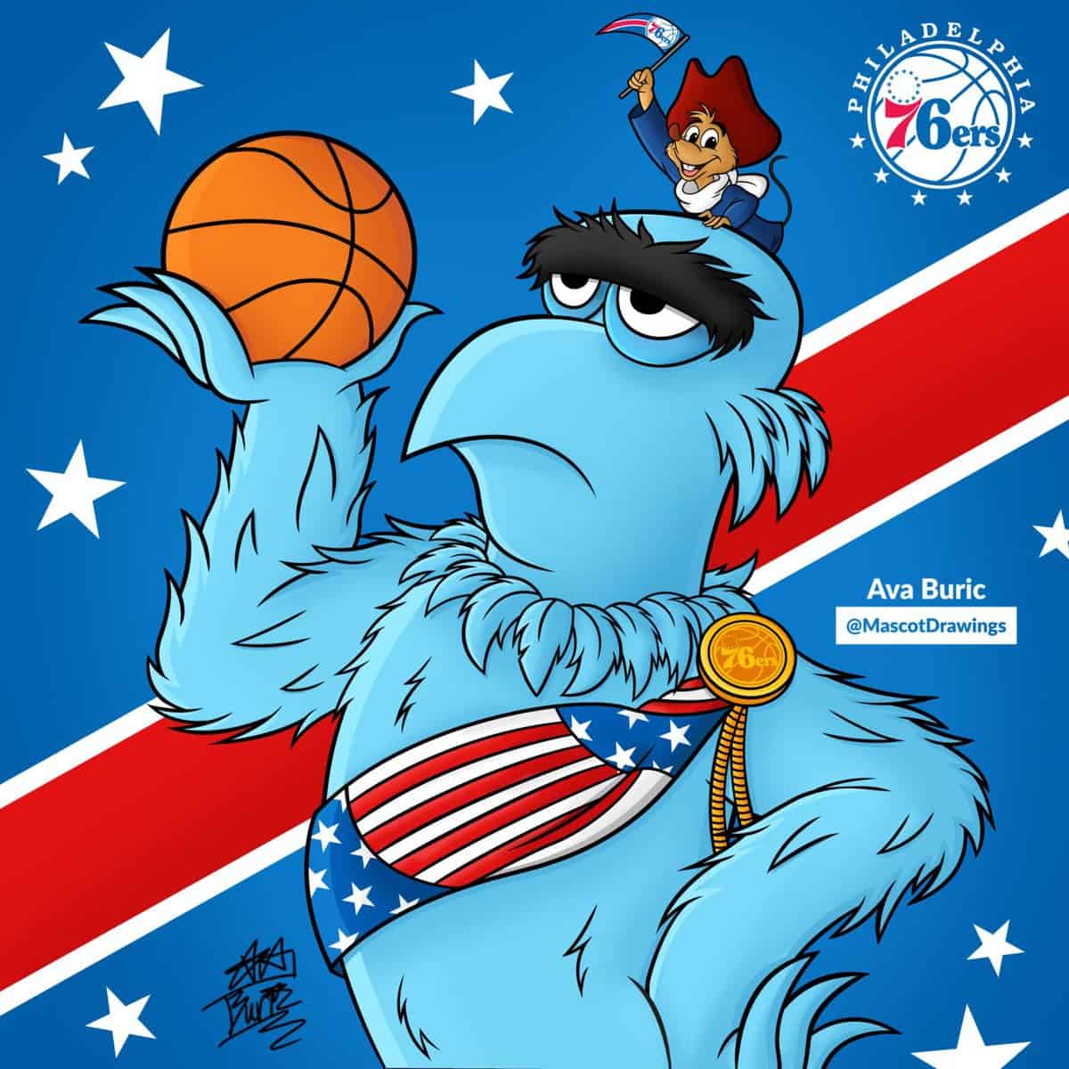 Illustrations: Disney Characters Become NBA Mascots - Inside the Magic