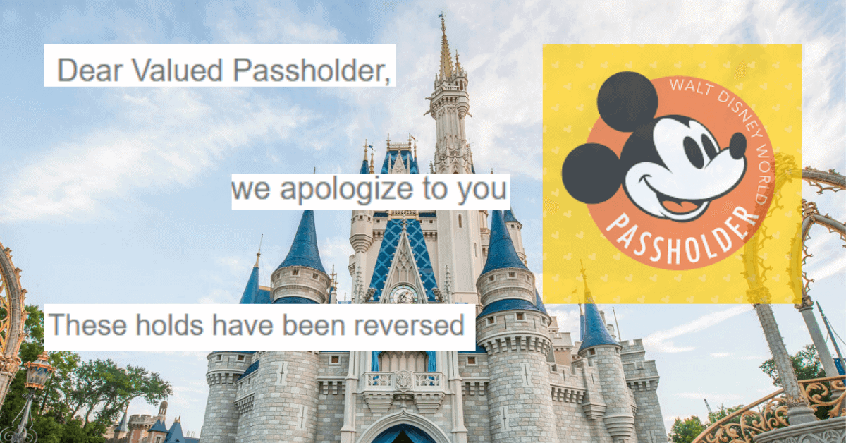 Disney Says Passholder Charges Should Be Reversed