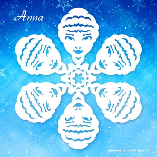7 FREE Paper Snowflake Templates Featuring 'Frozen' Characters!