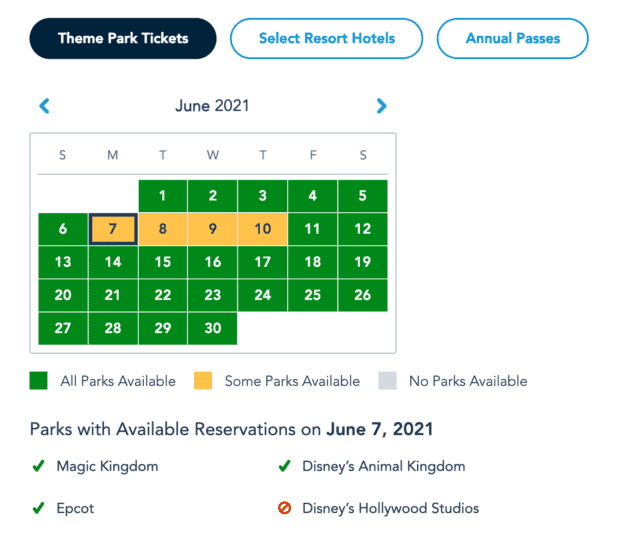 One Disney Park's Availability Is Nearly Gone For Early June