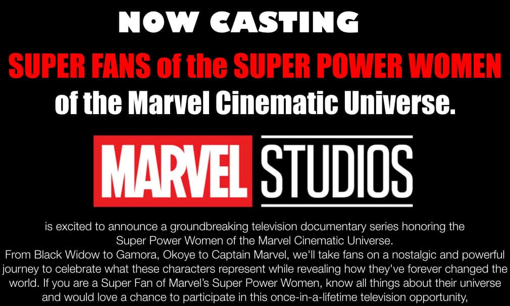 Marvel Casting Super Women For New Doumentary!
