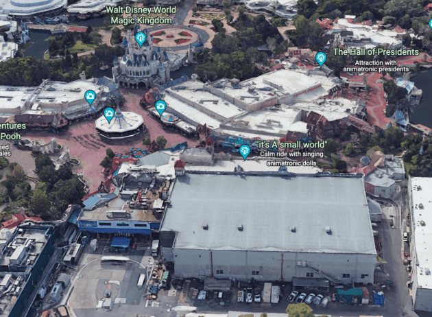 Bird's Eye View Reveals Massive Hidden "it's a small world" Show Building