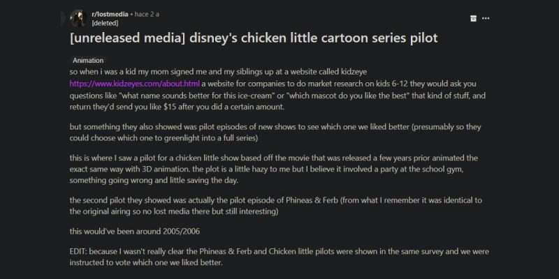 Chicken Little TV Series Script Leaked: Would This Have Been Disney’s ...